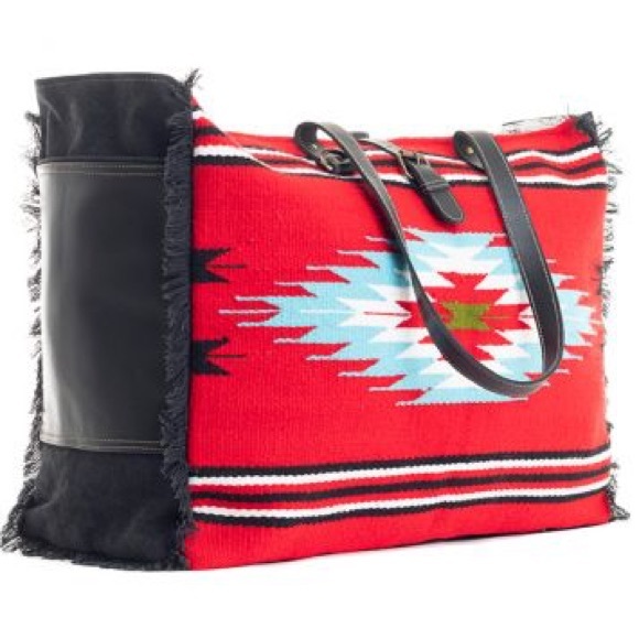 Myra Bag | Bags | Myra Bag Rug Canvas Leather Weekender Travel Xl Large ...